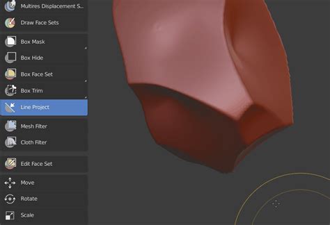 Sculpting Slicing Problem With Line Project In Sculpt Mode Blender