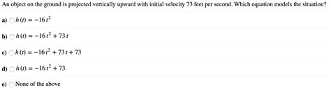 solved an object on the ground is projected vertically