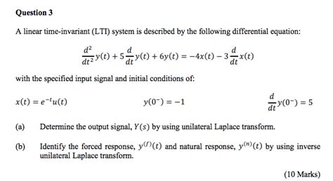 Solved Question A Linear Time Invariant LTI System Is Chegg Com