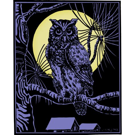 Owl In Tree Free SVG