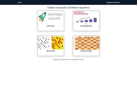 Algorithms Visualizer By Suaebahmed A Undefined Template Built At