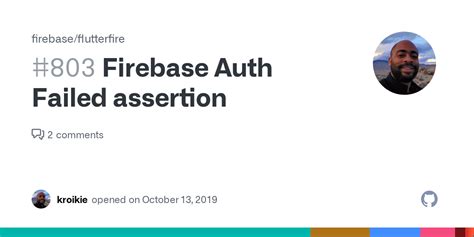 Firebase Auth Failed Assertion Issue Firebase Flutterfire GitHub