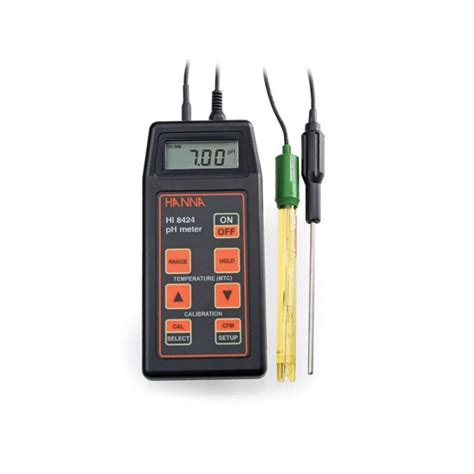 Hanna Hi 8424 Handheld Ph Meter With Ph Electrode And Temperature Probe