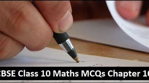 Cbse 10th Multiple Choice Questions On Circles With Answers Pdf