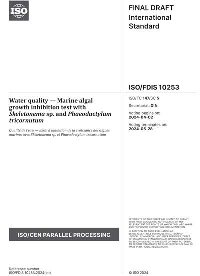 ISO FDIS Water Quality Marine Algal Growth Inhibition Test With Skeletonema Sp