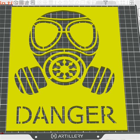 🚨 Danger Template・ Stl File For 3d Printing・cults