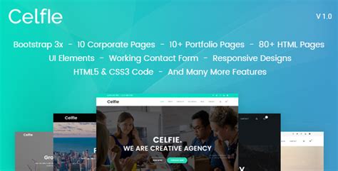 Celfie Bootstrap 3x Multi Purpose Html5 Template By Arisezon