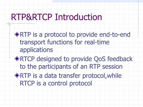PPT RTP RTCP Transmition PowerPoint Presentation Free Download ID