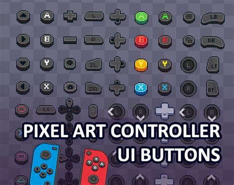 Pixel Art Gamepad UI Buttons By Astral Pixel