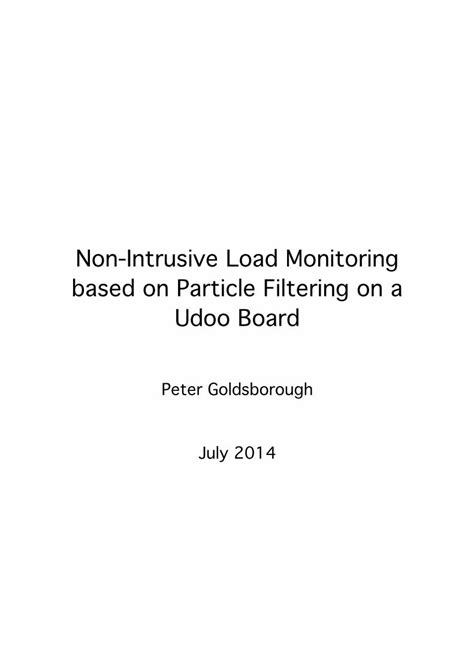 pdf non intrusive load monitoring based on particle filtering on a