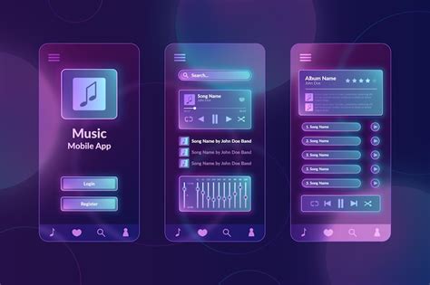 Premium Vector Gradient Mobile Ui Ux Template Design