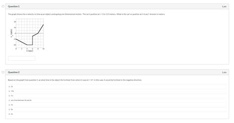 Solved Question 1 1 Pts The Graph Shows The X Velocity Vs Chegg Com