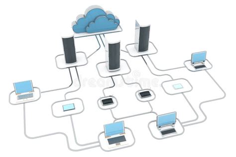 Cloud Computing Devices Stock Illustration Illustration Of Cable