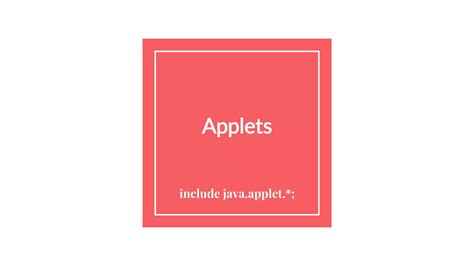 Applets In Java Pptx
