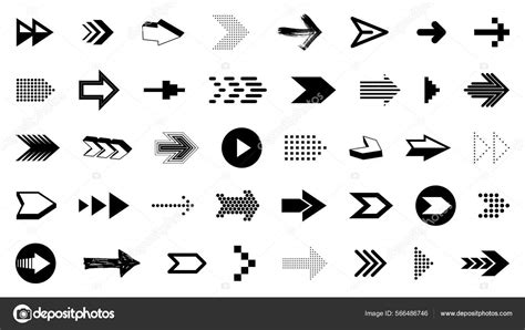 Arrows Vector Big Set Different Shapes Styles Concepts Cursors Icons Stock Vector By ©ostapius