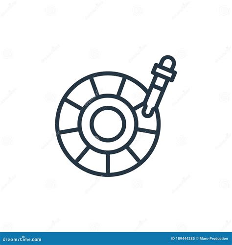 color picker vector icon isolated on white background outline thin