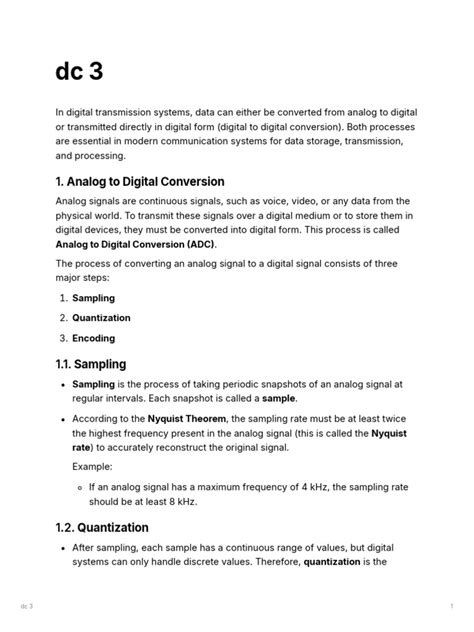 Dc 3 Pdf Sampling Signal Processing Analog To Digital Converter