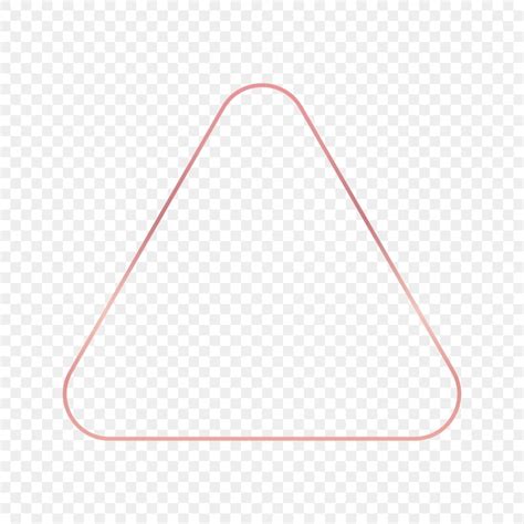 Premium Vector Rose Gold Glowing Rounded Triangle Frame
