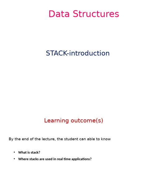 Lec1 Introduction To Stacks Pdf