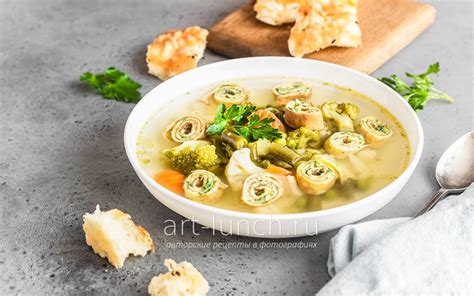 Овощной суп с яичными блинчиками пошаговый рецепт с фото Рецепт