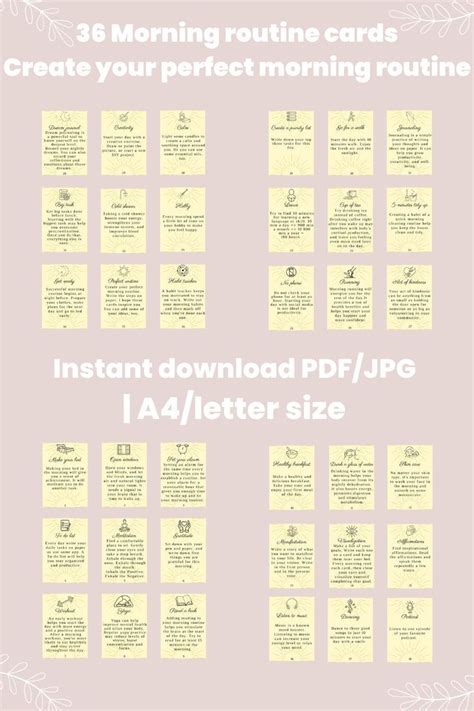 Printable Morning Routine Cards Create Your Perfect Morning Routine