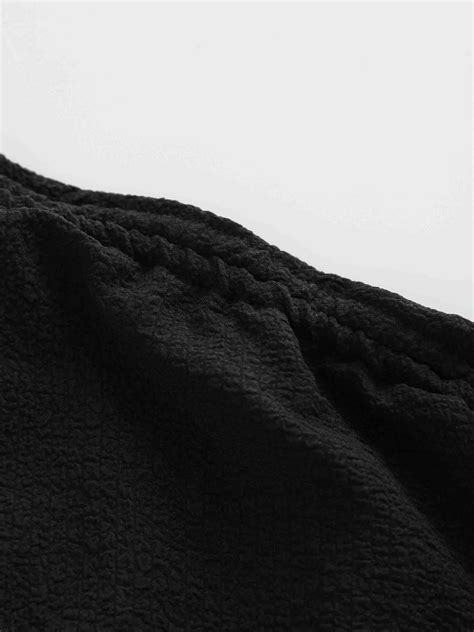 Textured Bubble Top Black Fame Off Central