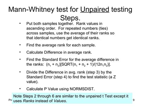 Nonparametric Hypothesis Testing Methods Ppt