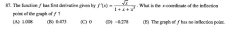solved the function f has first derivative given by f x