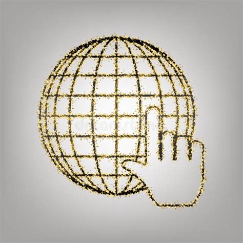 Earth Globe With Cursor Vector Stock Vector Illustration Of Planet Mouse 123880036