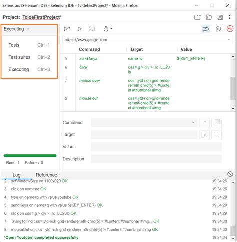 Selenium Ide Features Or Interface