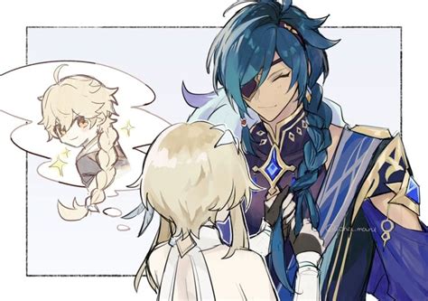 Genshin Impact Kaeya Lumine Aether Sona Maru