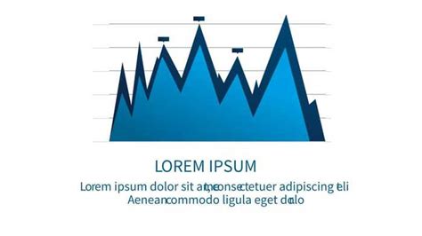Graphic Of Line Graph With Blue Background PowerPoint Template Free