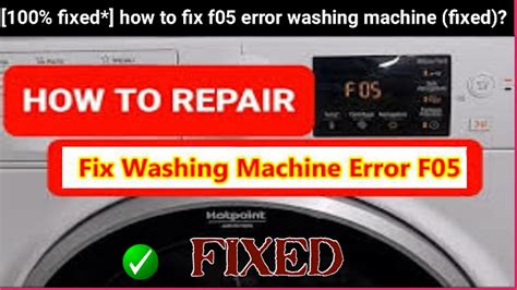[100% fixed*] how to fix f05 error washing machine (fixed)? - Tech2wire