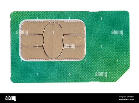 A Single Sim Card Isolated On White Stock Photo Alamy