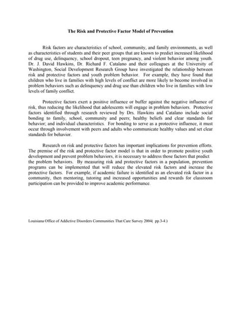 Risk And Protective Factors Pdf