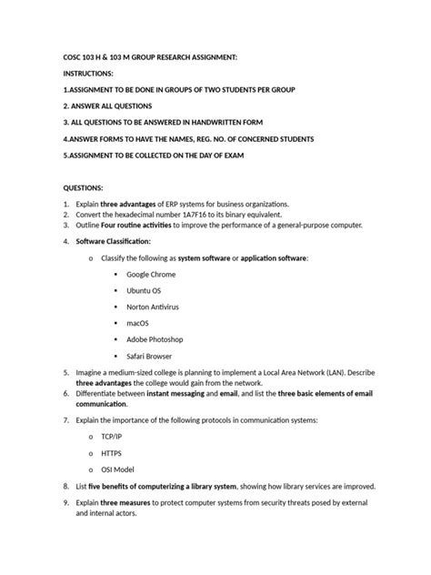 Cosc 103 H Research Assignment Pdf Microsoft Excel Computer Engineering