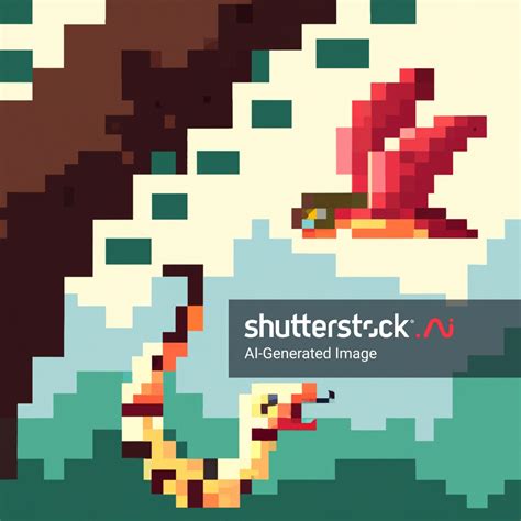 「pixel Art Vector Style Image Python Tree」のai生成画像、2377585541 Shutterstock