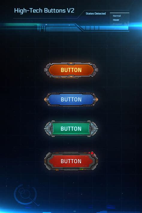 High Tech Buttons V2 By Kodiakgraphics On Deviantart