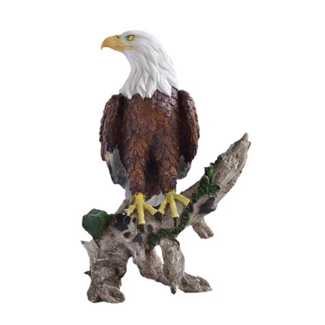 Yotijay Bald Eagle Figurine On A Branch Sculpture 16 X 14 X 23 Cm