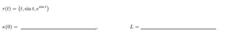 solved for each of the following parametrized curves r t