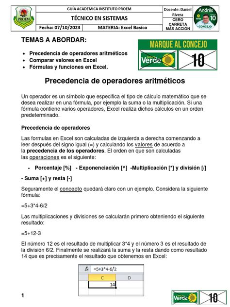 Basico Excel 2 Pdf Microsoft Excel Multiplicación