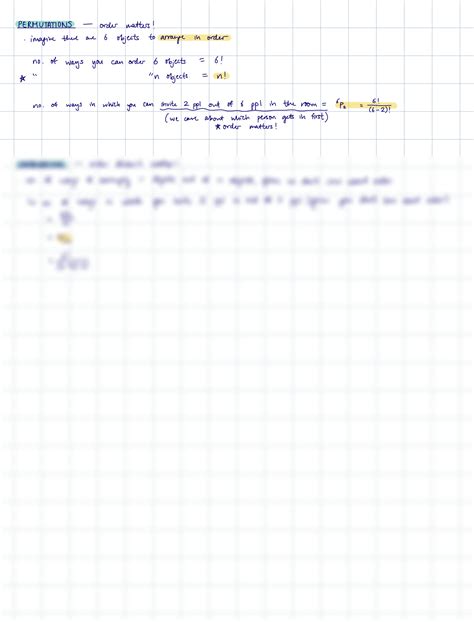 Solution Statistics Probability Notes Combinations Permutations