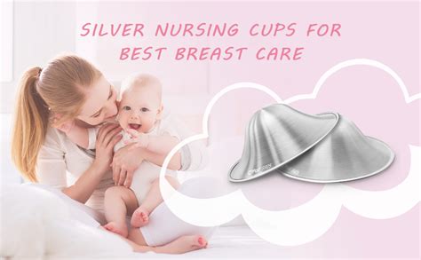 Original Silver Nursing Cups Nipple Covers For