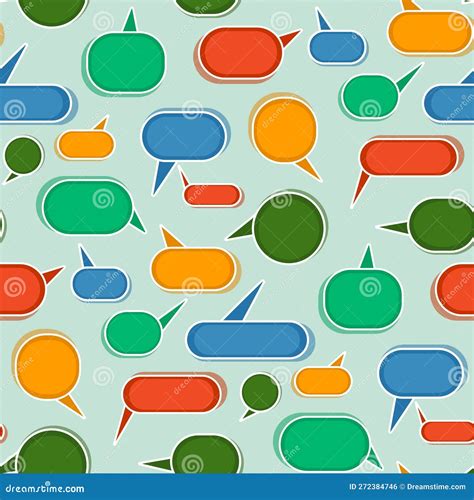 A Pattern From A Set Of Colored Dialog Pop Ups Cloud For Text Thought Prices Numbers Stocks