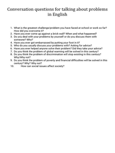 Speaking Problem Solving Pdf
