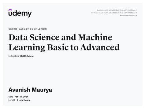 Datascience Machinelearning Udemy Avanish Maurya