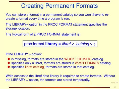 PPT Introduction To The SAS Systems PROC FORMAT PowerPoint Presentation ID
