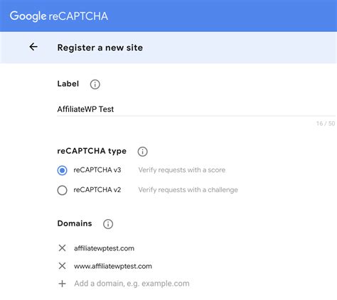 Setting Up Google ReCAPTCHA AffiliateWP