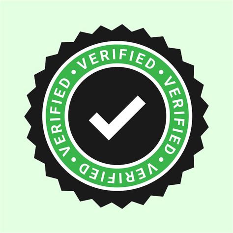 Premium Vector Verified Label Sticker In Green And Black With Check