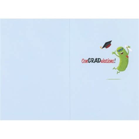 Pictura Dancing Dill Pickle Wearing Sunglasses And Grad Cap Graduation Congrats Card For Son 1